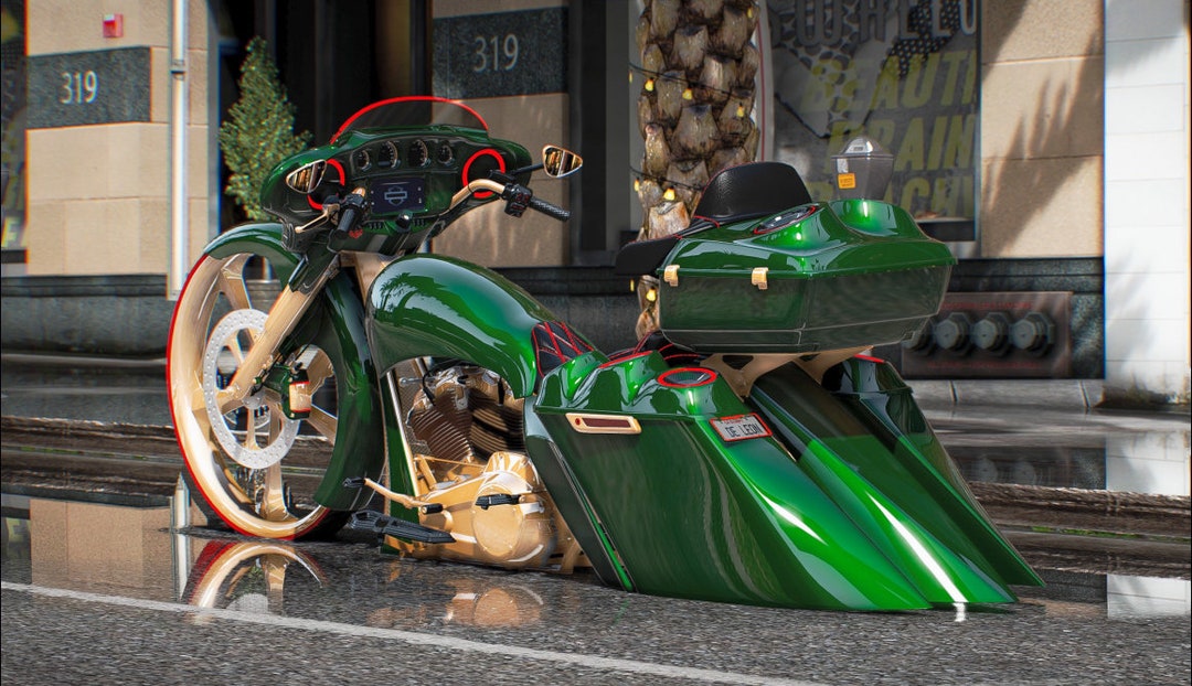 2015 Harley Davidson Street Glider Bagger V2 Fivem Grand Theft Auto 5 ...