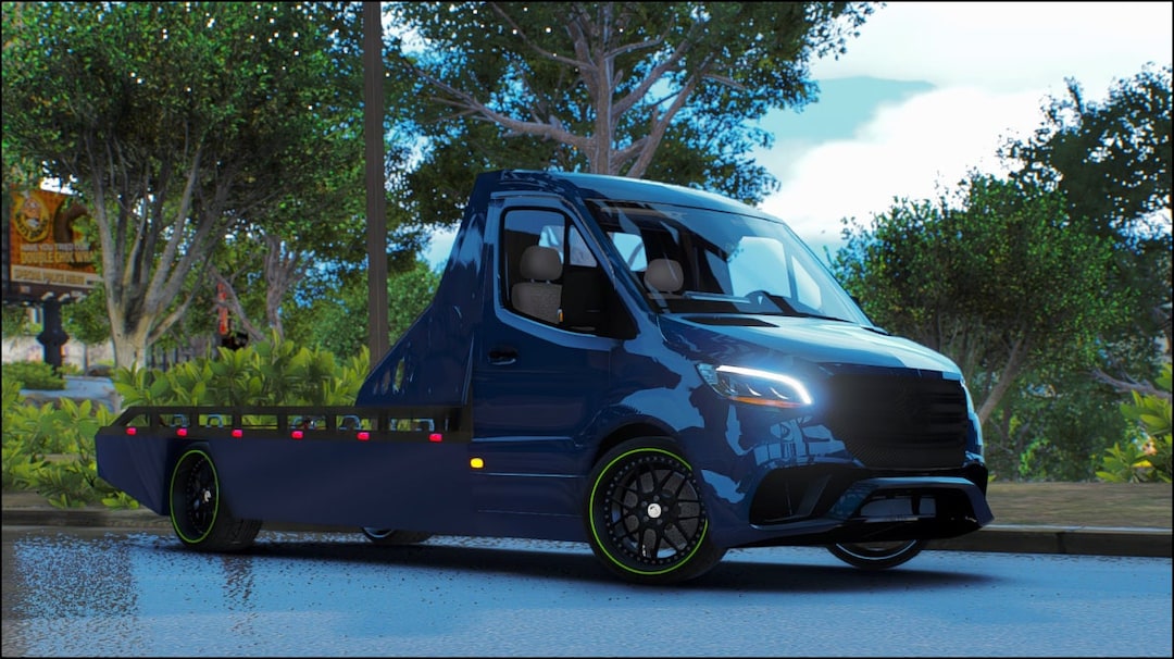 Mercedes Flatbed With Towing Script SP Ready Fivem Grand Theft Auto 5 Optimized Mod High Quality ...