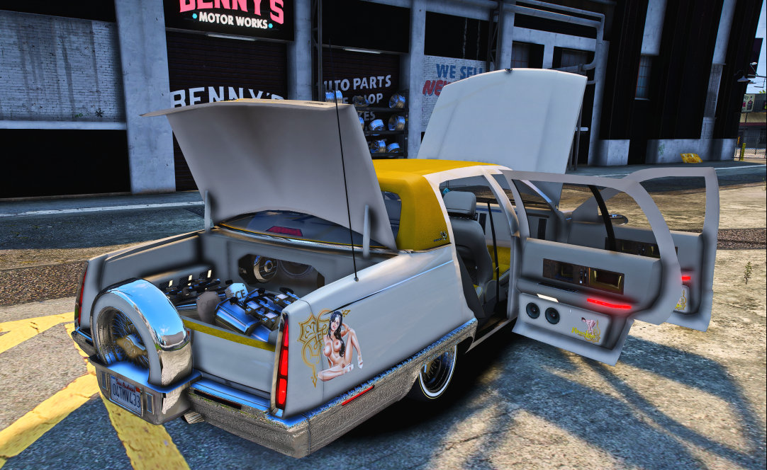 Cadillac Fleetwood Lowrider monalisa SP Ready Fivem Grand Theft Auto 5 ...