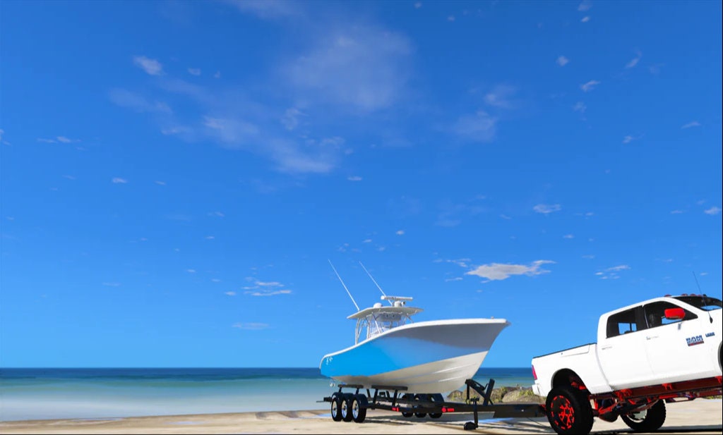 42FT Yellow Fin Boat & Trailer Fivem Grand Theft Auto 5 Optimized Mod ...