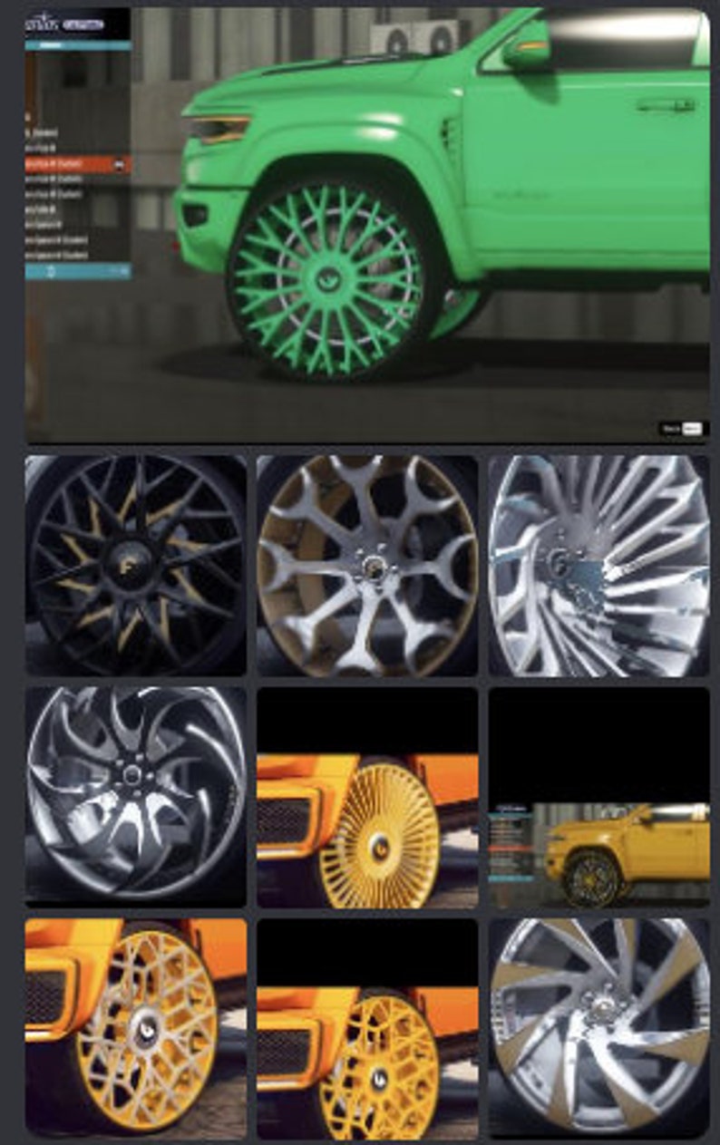 Forgiatos & Rucci Rim Pack Fivem Grand Theft Auto 5 Optimized Mod High Quality - Etsy