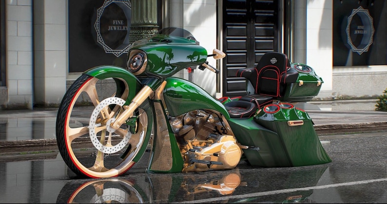 2015 Harley Davidson Street Glider Bagger V2 Fivem Grand Theft Auto 5 ...