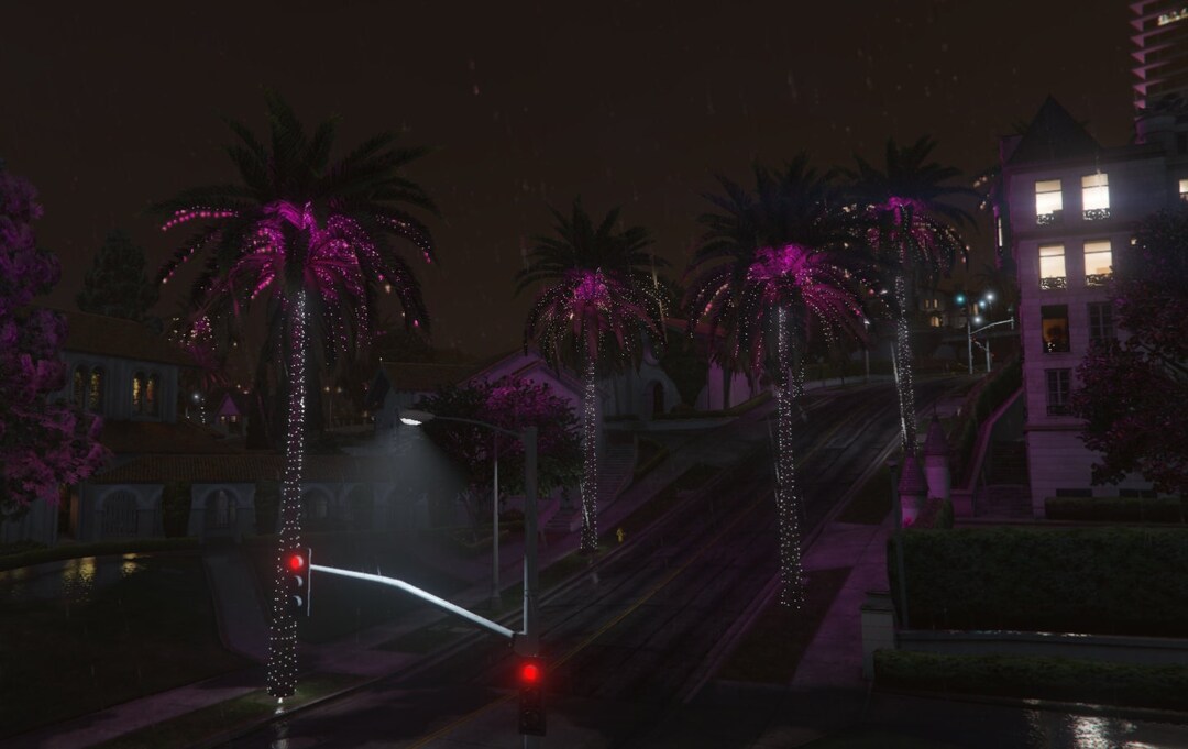 Glowing Palm Trees Mod 4 Different Colors Fivem Grand Theft Auto 5 ...