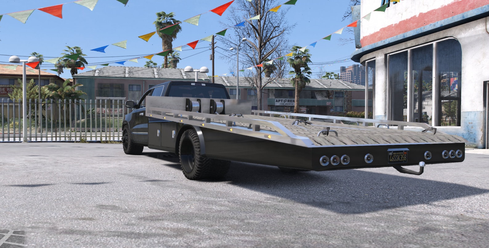 Dodge Ram 3500 Flatbed Tow Truck Fivem Grand Theft Auto 5 Optimized Mod ...