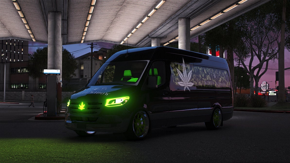 Mercedes White Widow Van Weed Fivem Grand Theft Auto 5 Optimized Mod ...