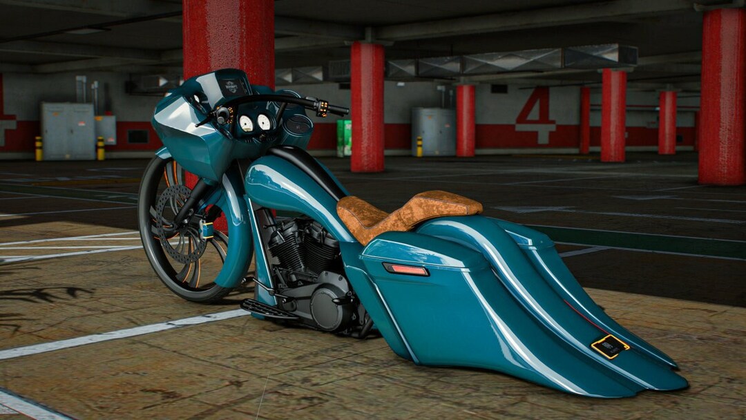 Harley Davidson 2014 Roadglide on a 32 Fivem Grand Theft Auto 5 ...