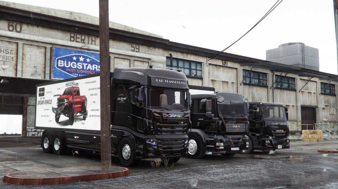 Scania R700 Truck & Box, Man TGA Kasten, Iveco Eurocargo Kasten SP ...