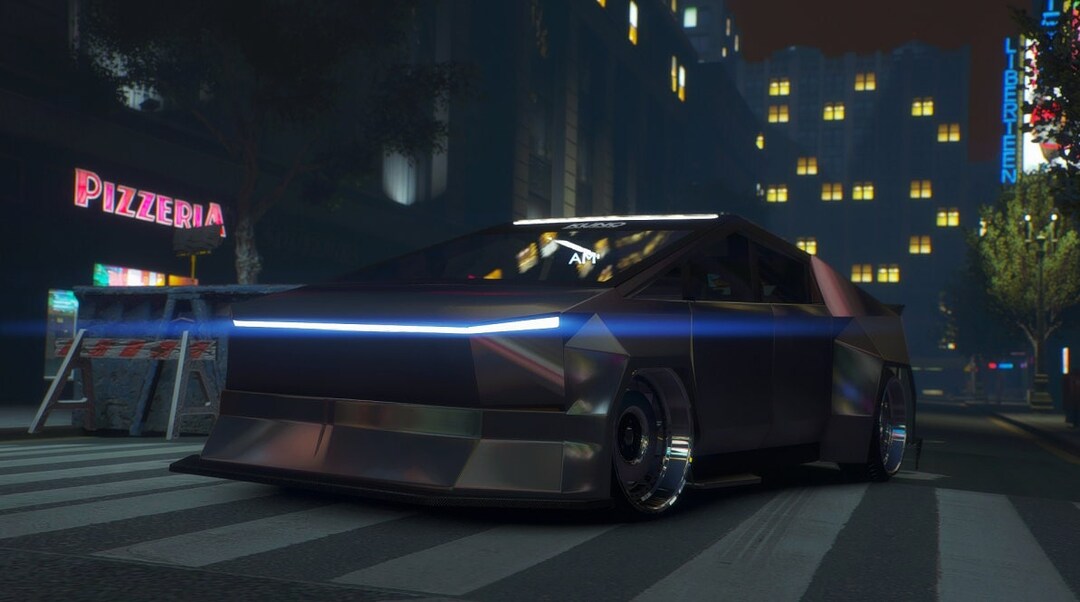 Widebody Slammed Tesla Cyber Truck Fivem Grand Theft Auto 5 Optimized ...