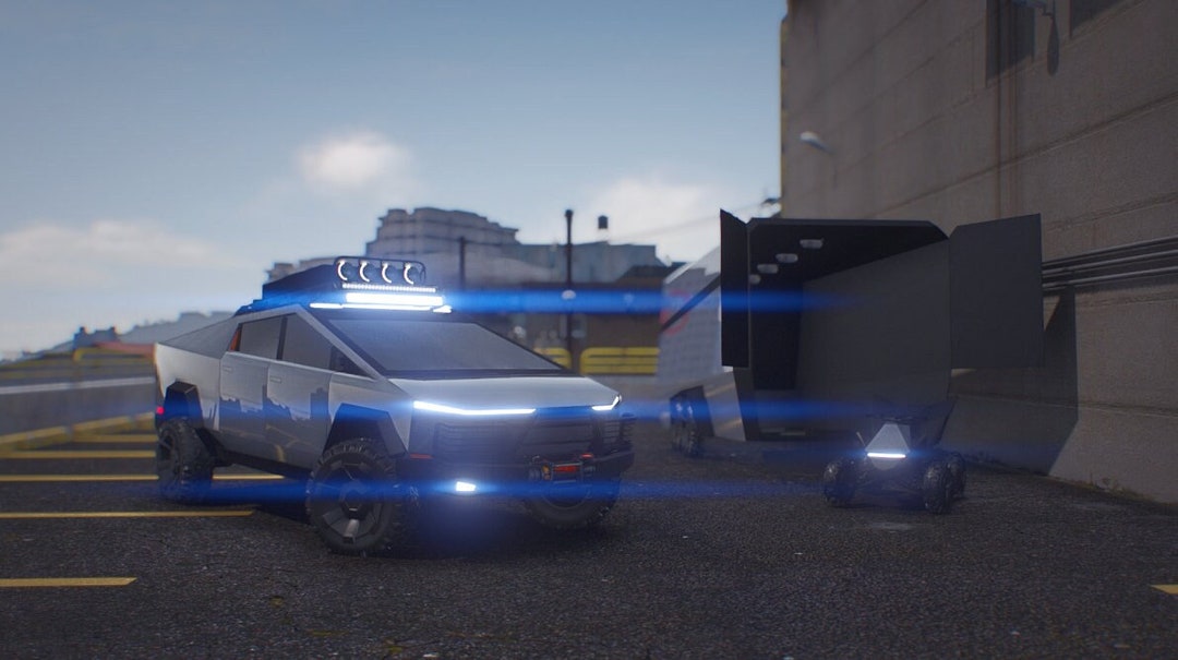 Tesla Cyber Truck-atv-trailer Pack Fivem Grand Theft Auto 5 Optimized ...