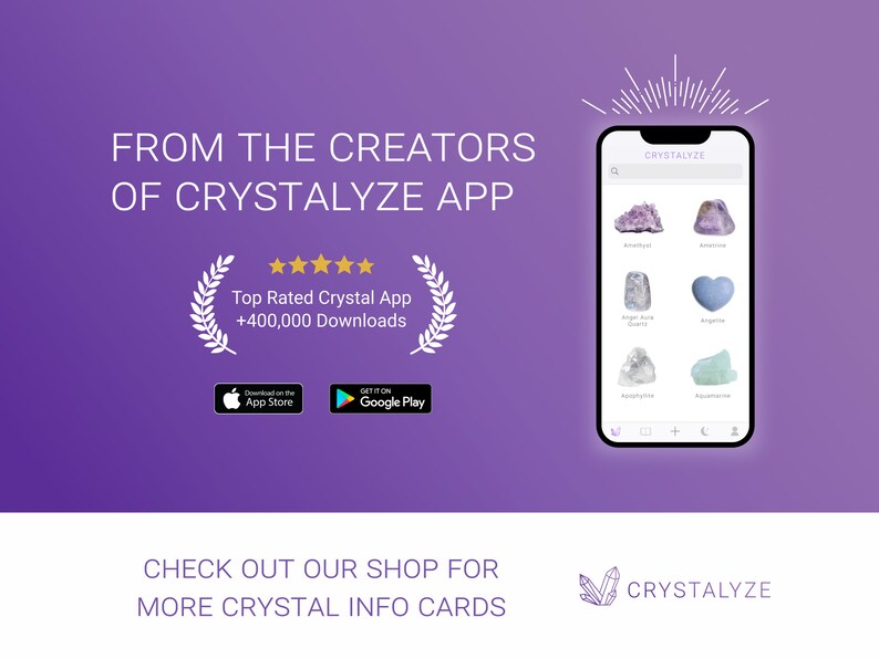 50 Crystal Meaning Cards - 2nd Edition | Printable Information Guides ...