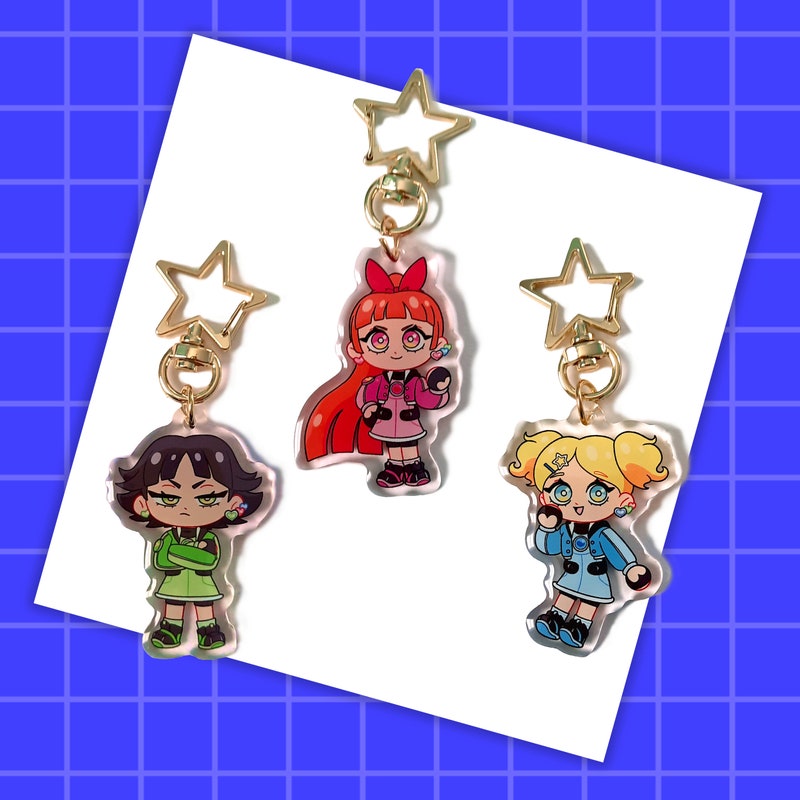Powerpuff Girls Keychain - Etsy