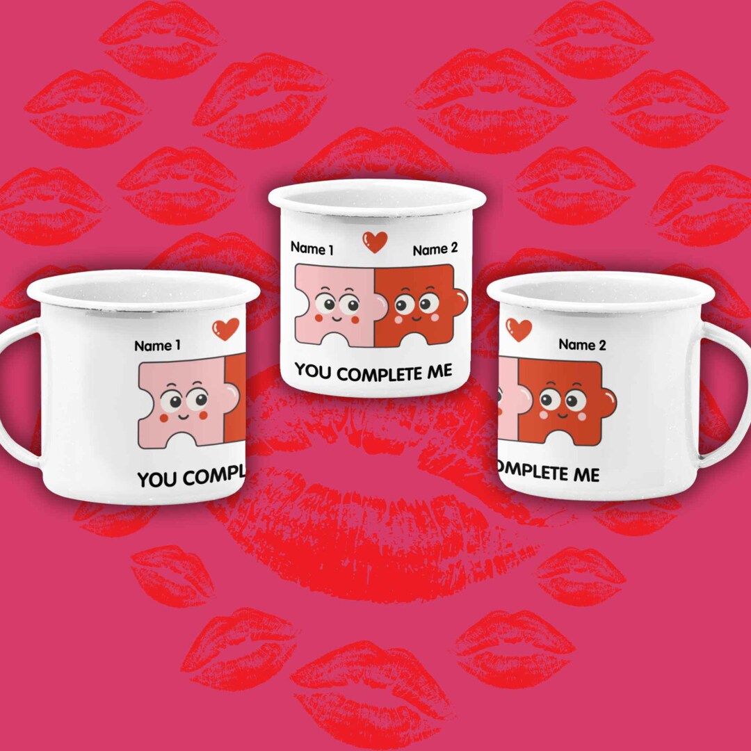 Love-filled Personalized Cup for Sweetheart You Complete Me ...
