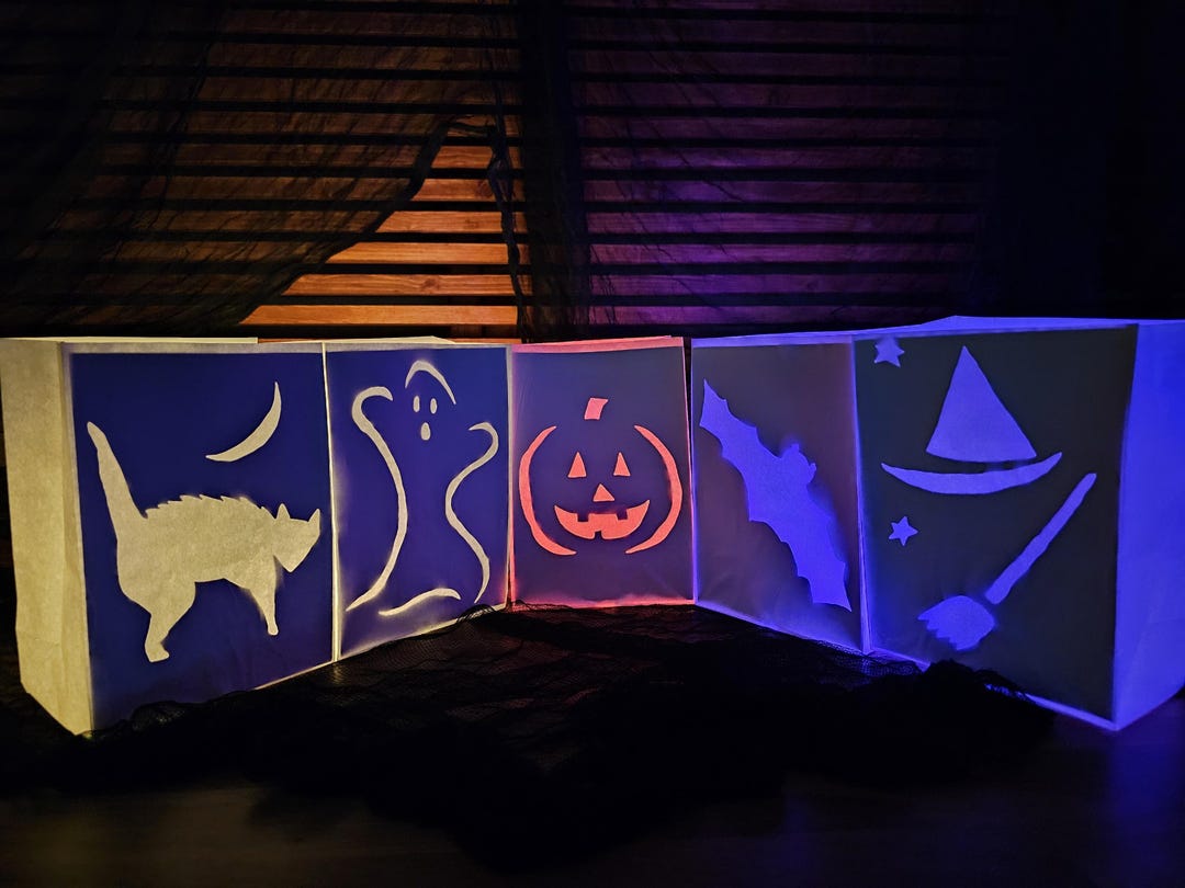 Haunted House Luminaries (halloween Series) - Etsy