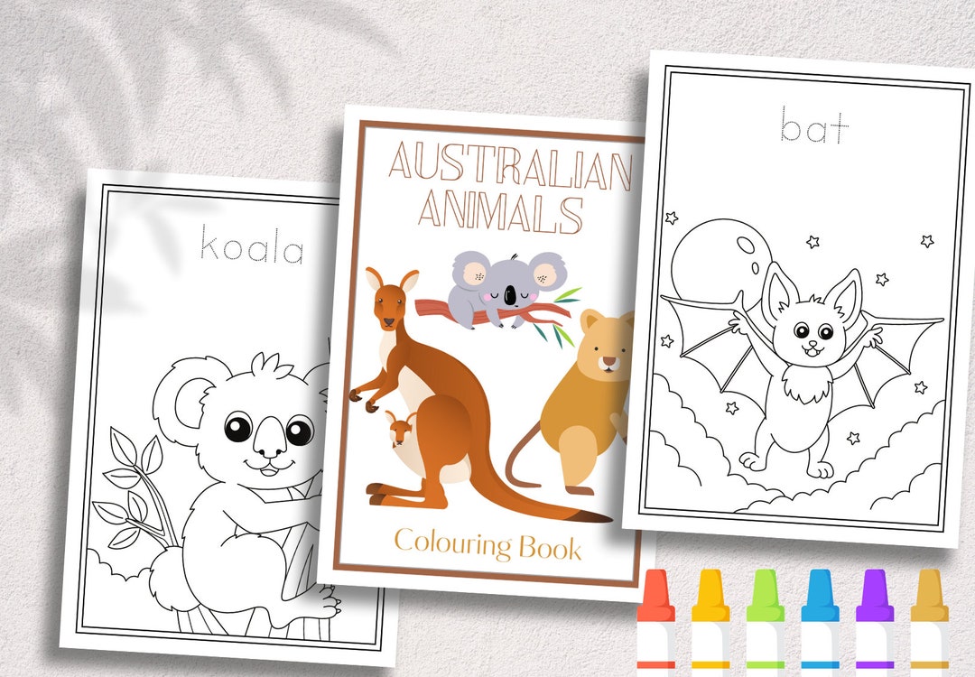 Australian Animals Coloring Book Native Australian Animals - Etsy Australia