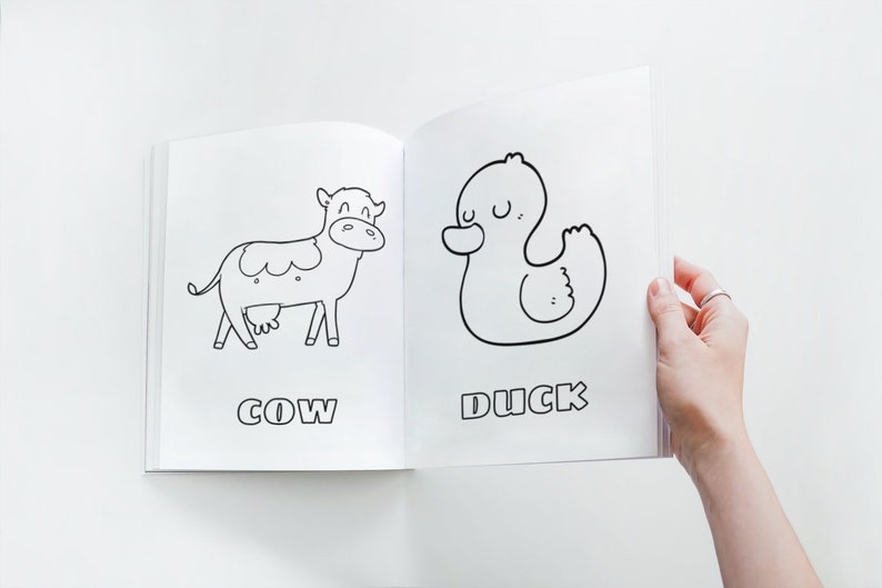 Farm Animal Coloring Pages Preschool and Up, Cute Farm Animal Coloring ...