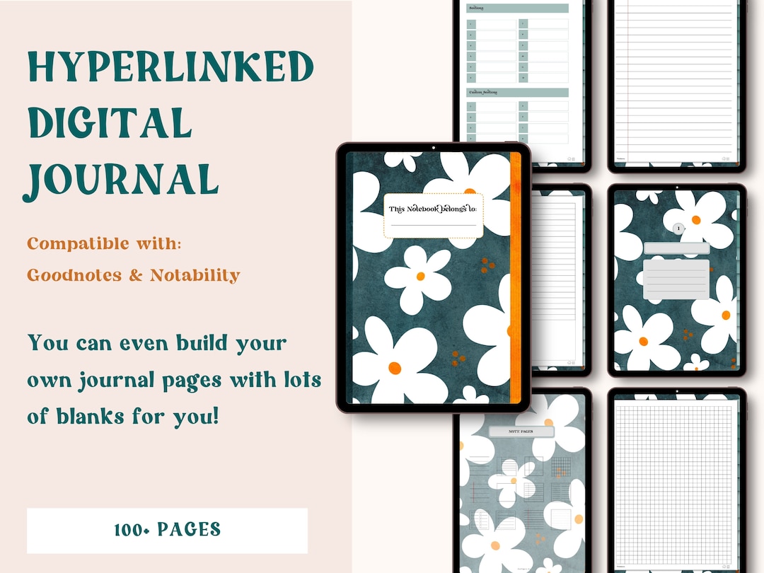 Digital Daily Journal Pages, Digital Journal for iPad | Goodnotes and ...