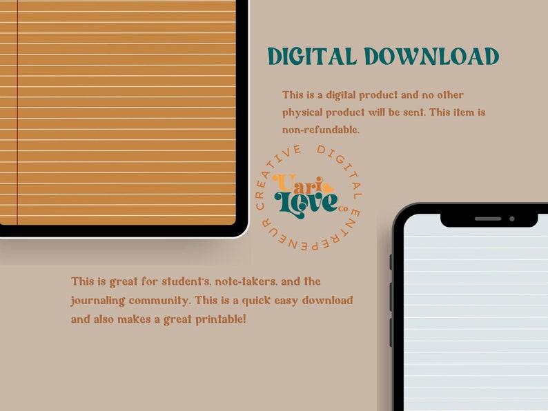 8 Page Digital Notebook Paper Templates Digital Paper Pack - Etsy