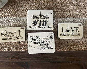 Christmas Nativity Scene - Rubber Stamp - Laser Engraved - Large - Etsy