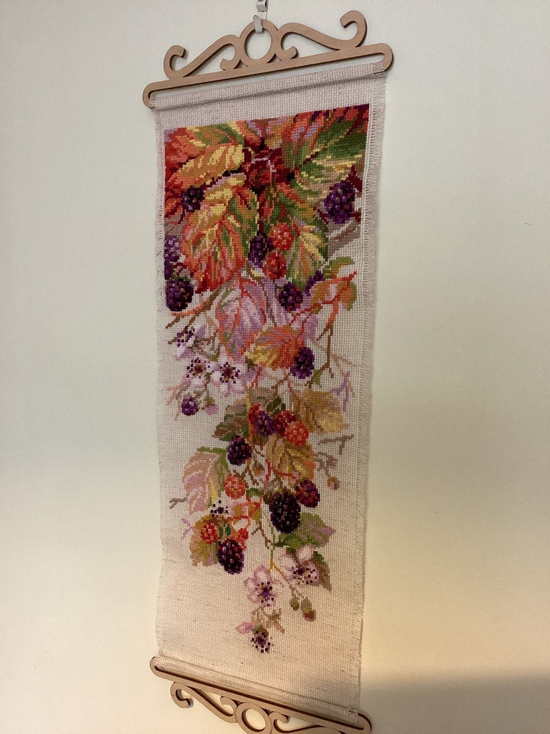 Completed Cross Stitched Wall Hanging - Etsy