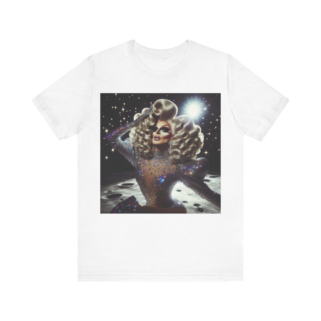 Galaxy Queen Unisex Tee Shirt, Drag Queen Cosmic Starry Short Sleeve ...