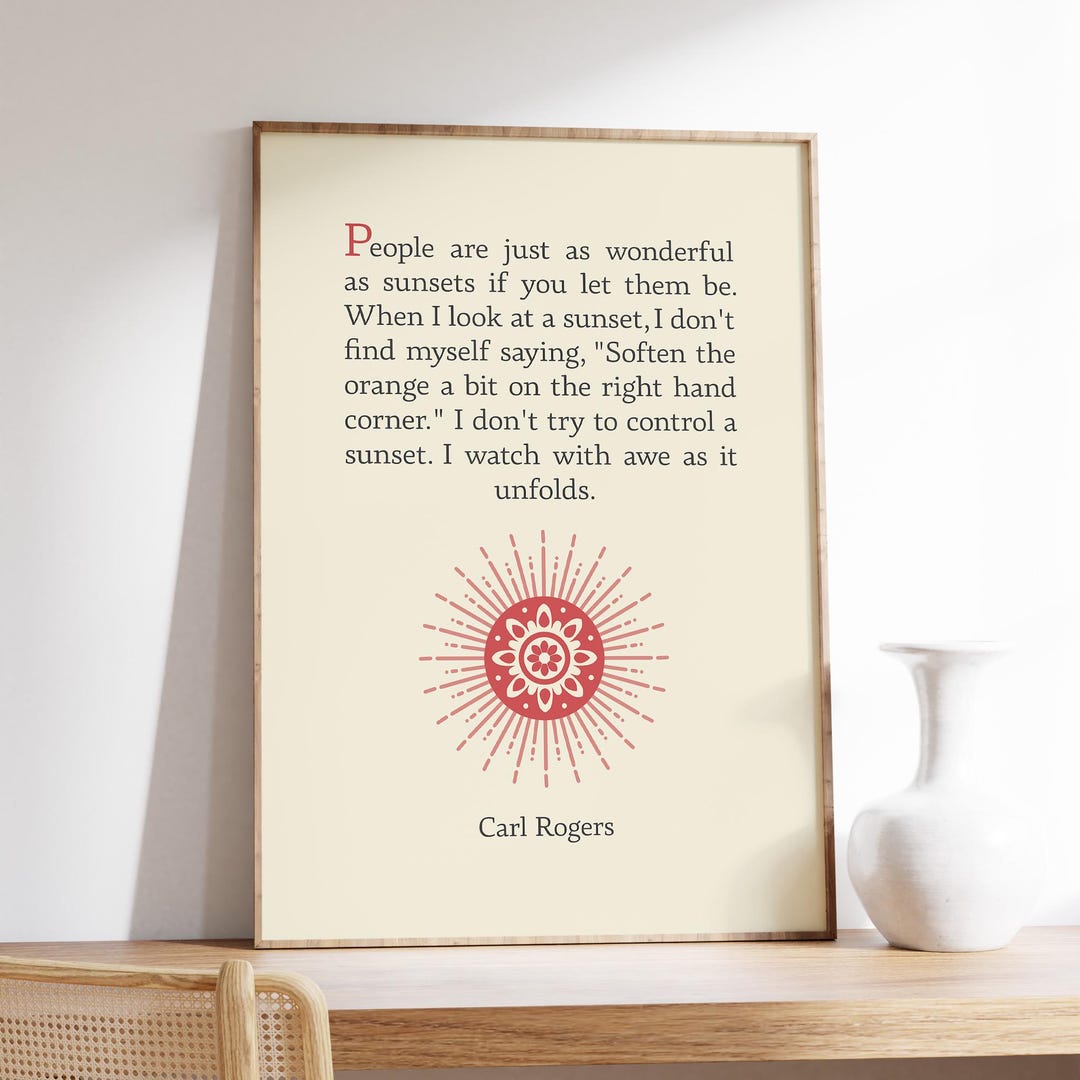 Carl Rogers Quote Wall Art, Therapy Office Decor Print, Printable ...