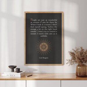Carl Rogers Quote Therapy Print, Empathy Poster, People Are Just as ...