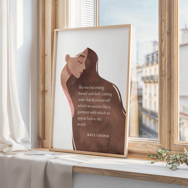 Kate Chopin Inspirational Quote Print, Feminist Book Lover Gift ...