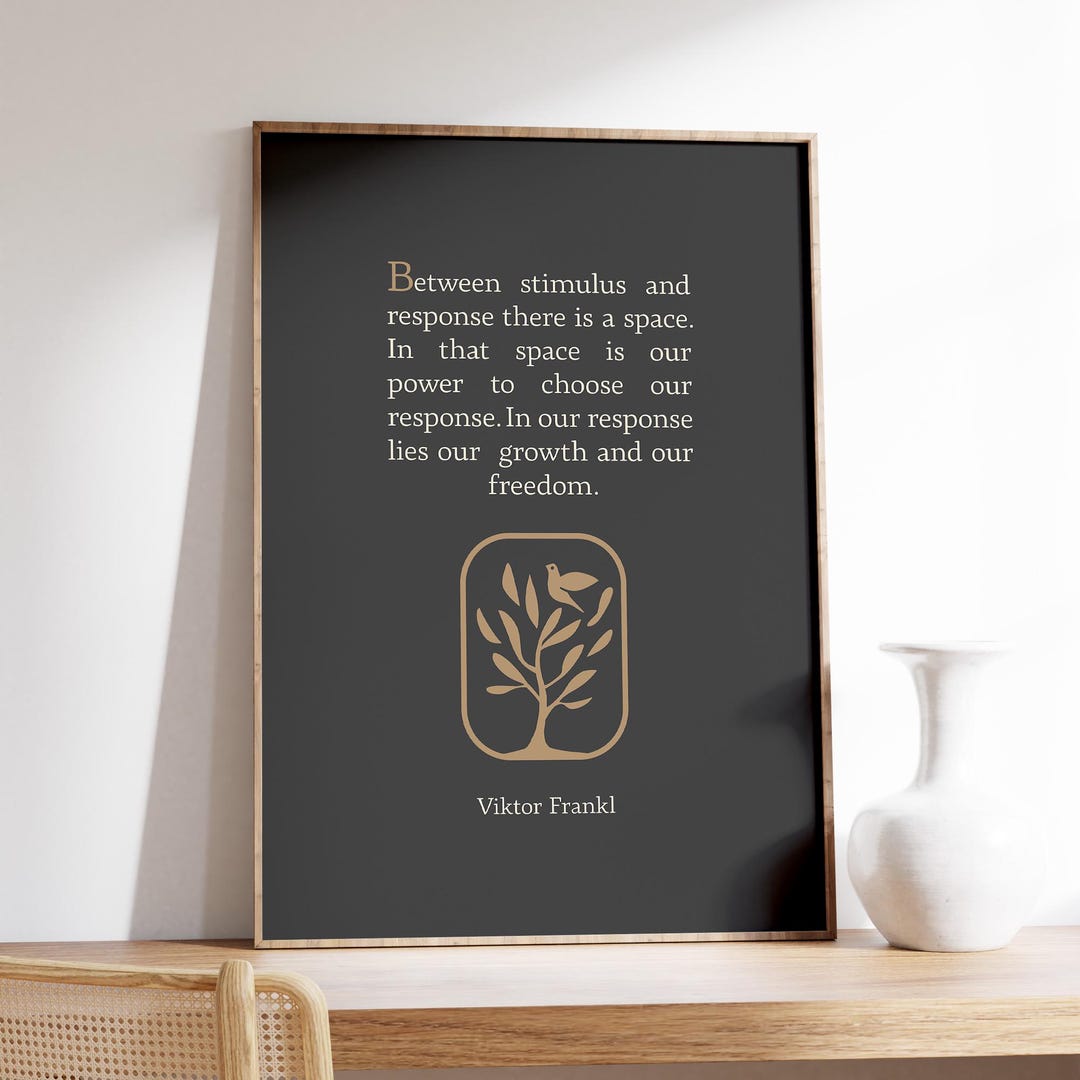 Viktor Frankl Quote Print, Therapy Office Decor Wall Art, Printable ...