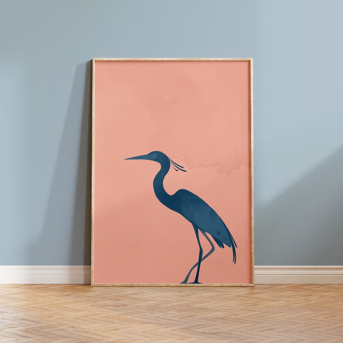 Egret Silhouette / Egret Watercolor / Print Wall Art / Zen Printable ...