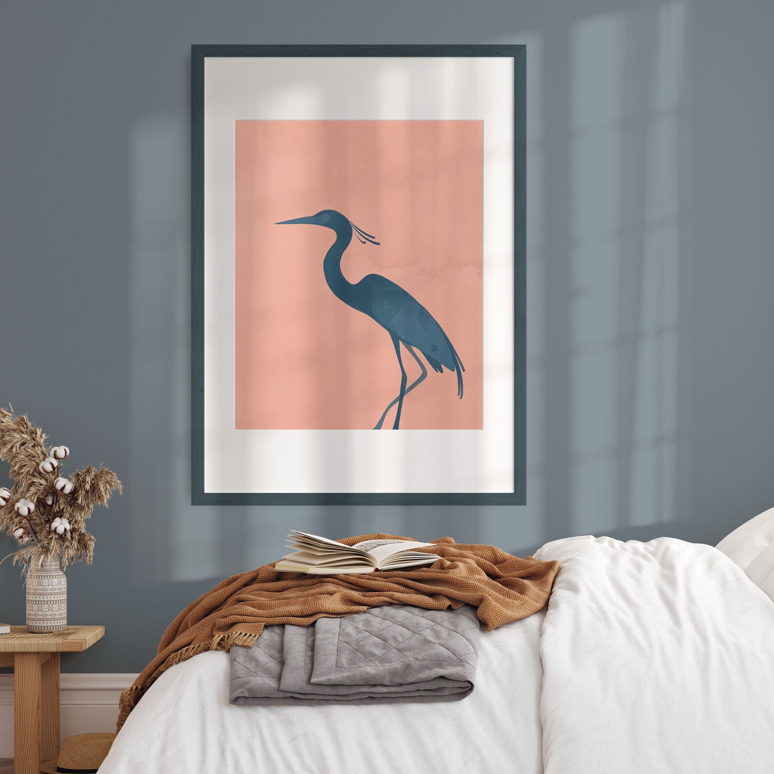 Egret Silhouette / Egret Watercolor / Print Wall Art / Zen Printable ...
