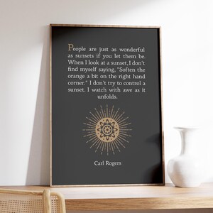 Carl Rogers Quote Therapy Print, Empathy Poster, People Are Just as ...