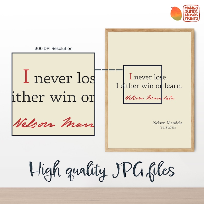 I Never Lose I Either Win or Learn, Nelson Mandela, Inspirational Quote ...