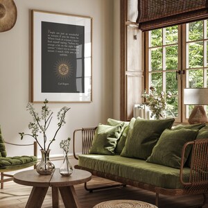 Carl Rogers Quote Therapy Print, Empathy Poster, People Are Just as ...