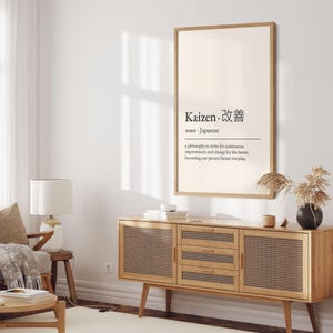 Kaizen Definition Print, Dictionary Poster, Inspirational Quote ...