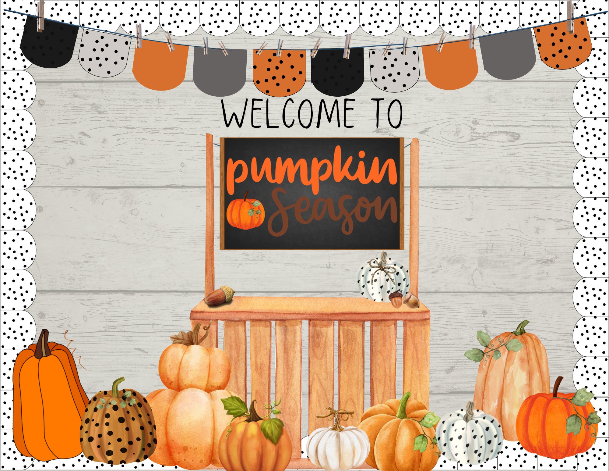 Bulletin Board Kit | Fall Board | Pumpkin Season | Farm Stand | Student ...