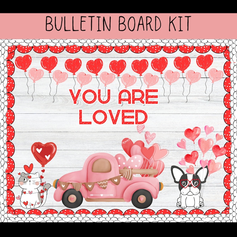 Bulletin Board Kit, Valentines Day Board, Hearts, Be Mine, Teacher ...