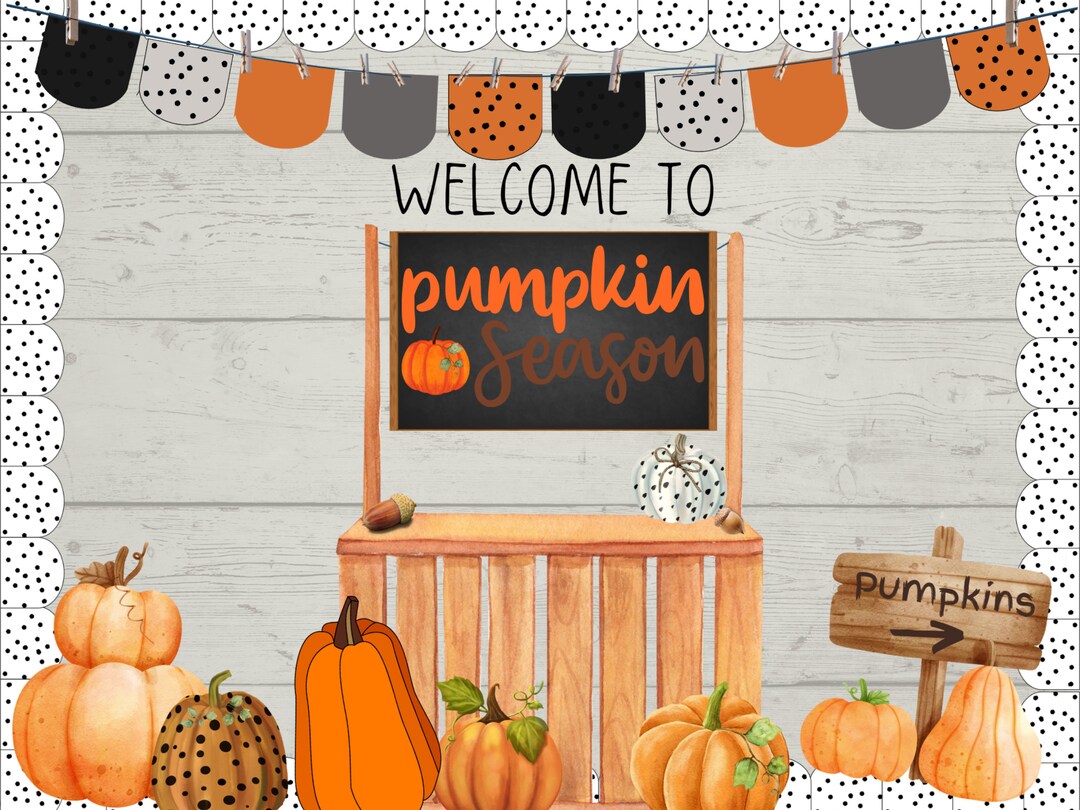 Bulletin Board Kit Fall Board Pumpkin Season Farm Stand - Etsy