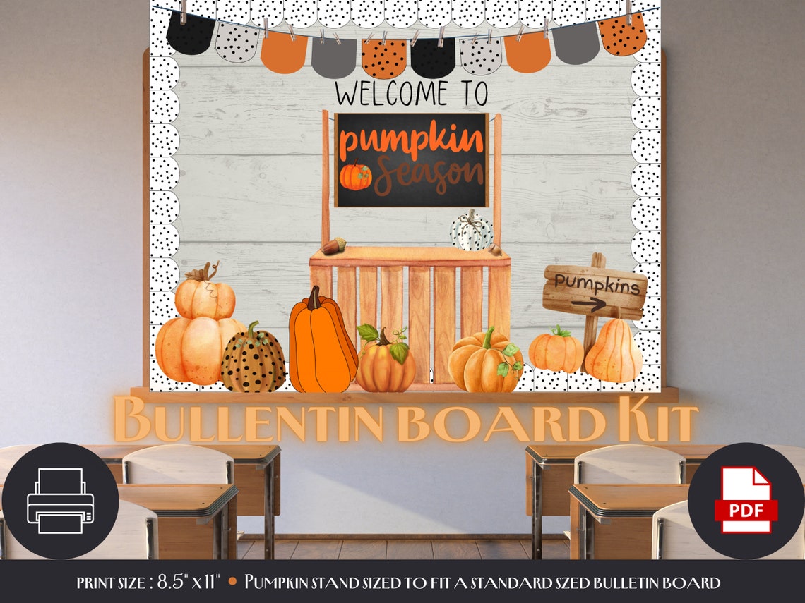 Bulletin Board Kit | Fall Board | Pumpkin Season | Farm Stand | Student ...