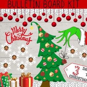 Bulletin Board Kit | Christmas Board | Candy Cane | Ornament Student ...
