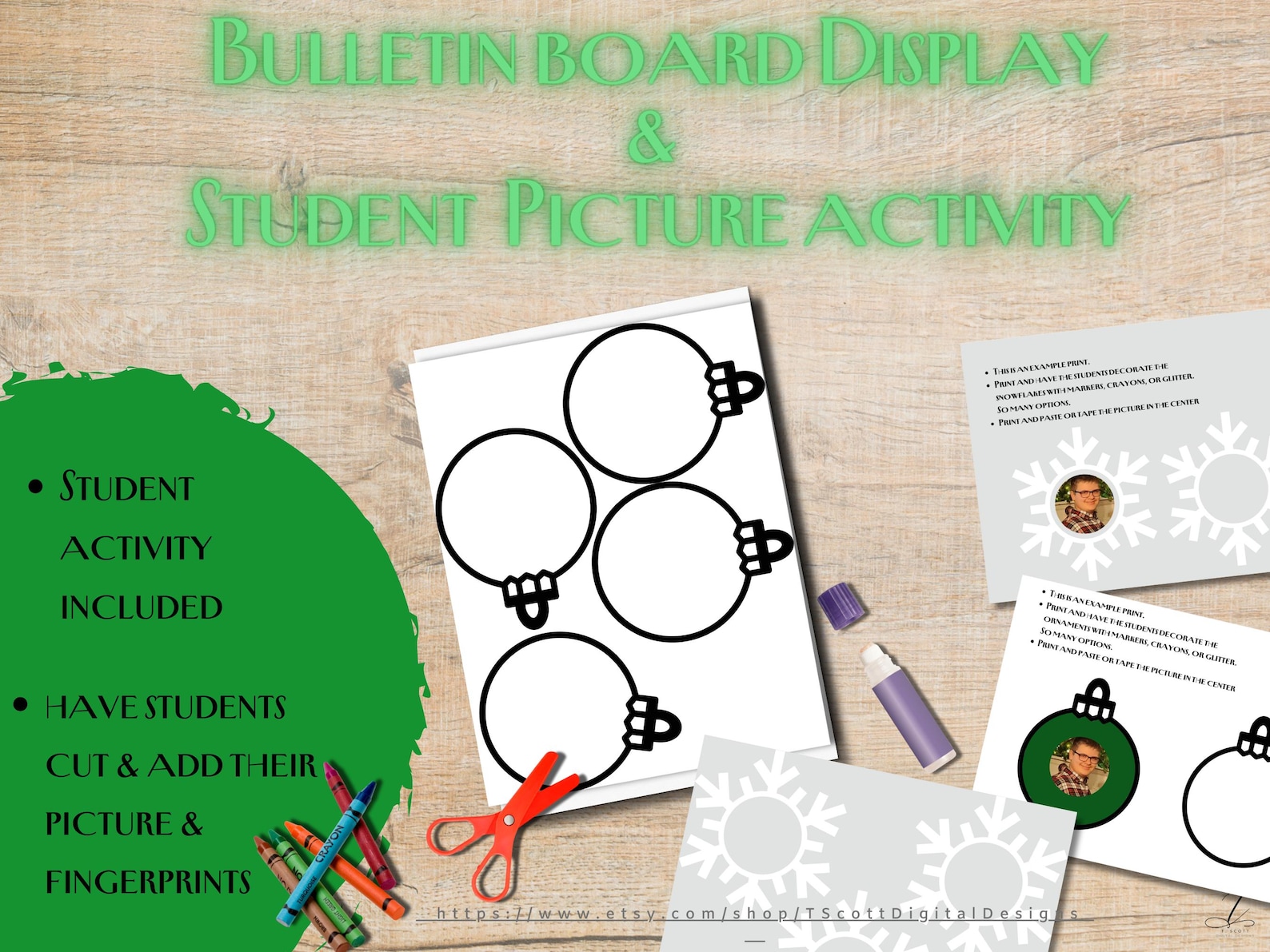 Bulletin Board Kit | Christmas Board | Candy Cane | Ornament Student ...