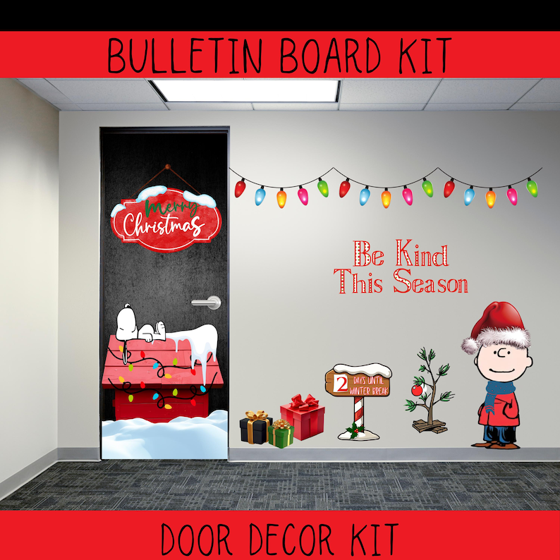 Charlie Brown Christmas Bulletin Board Kit: Charlie Brown Snoopy ...