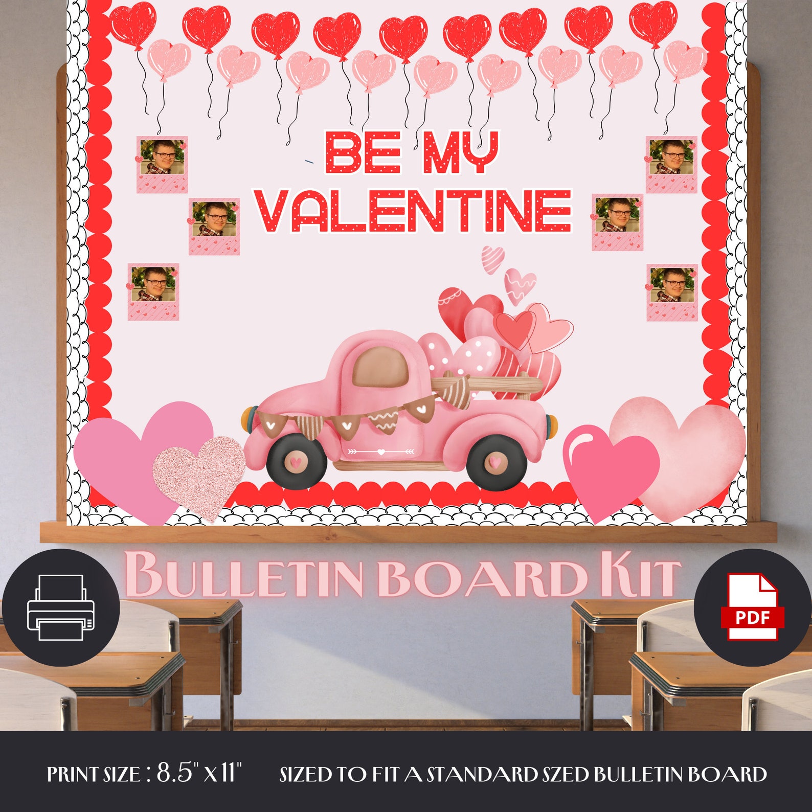 Bulletin Board Kit, Valentines Day Board, Hearts, Be Mine, Teacher ...