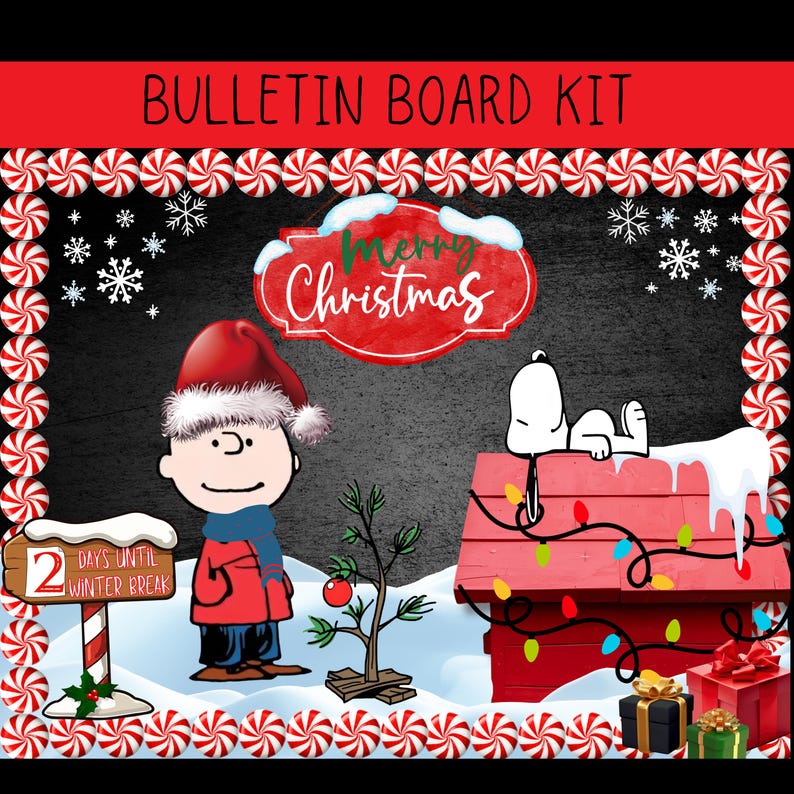 Charlie Brown Christmas Bulletin Board Kit: Charlie Brown Snoopy ...