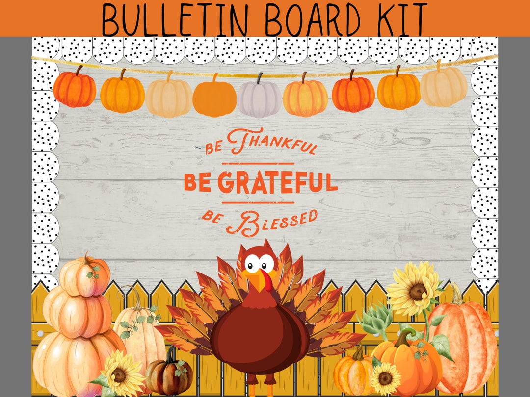 Fall Thanksgiving Bulletin Board Kit: Turkey Student Photo Activity ...