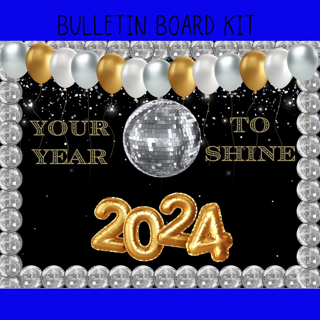 Bulletin Board Kit | 2024 New Years | Student Photo Activity | Disco ...