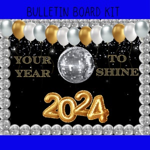 Bulletin Board Kit | 2024 New Years | Student Photo Activity | Disco ...