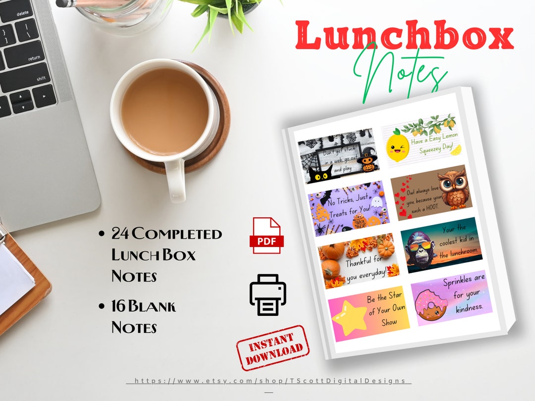 Lunch Box Notes | Mom Notes | Dad Notes | Positive Affirmations | Lunch ...