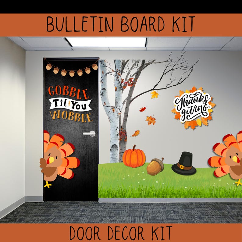 Thanksgiving Turkey Classroom Bulletin Board Kit (digital Download) - Etsy