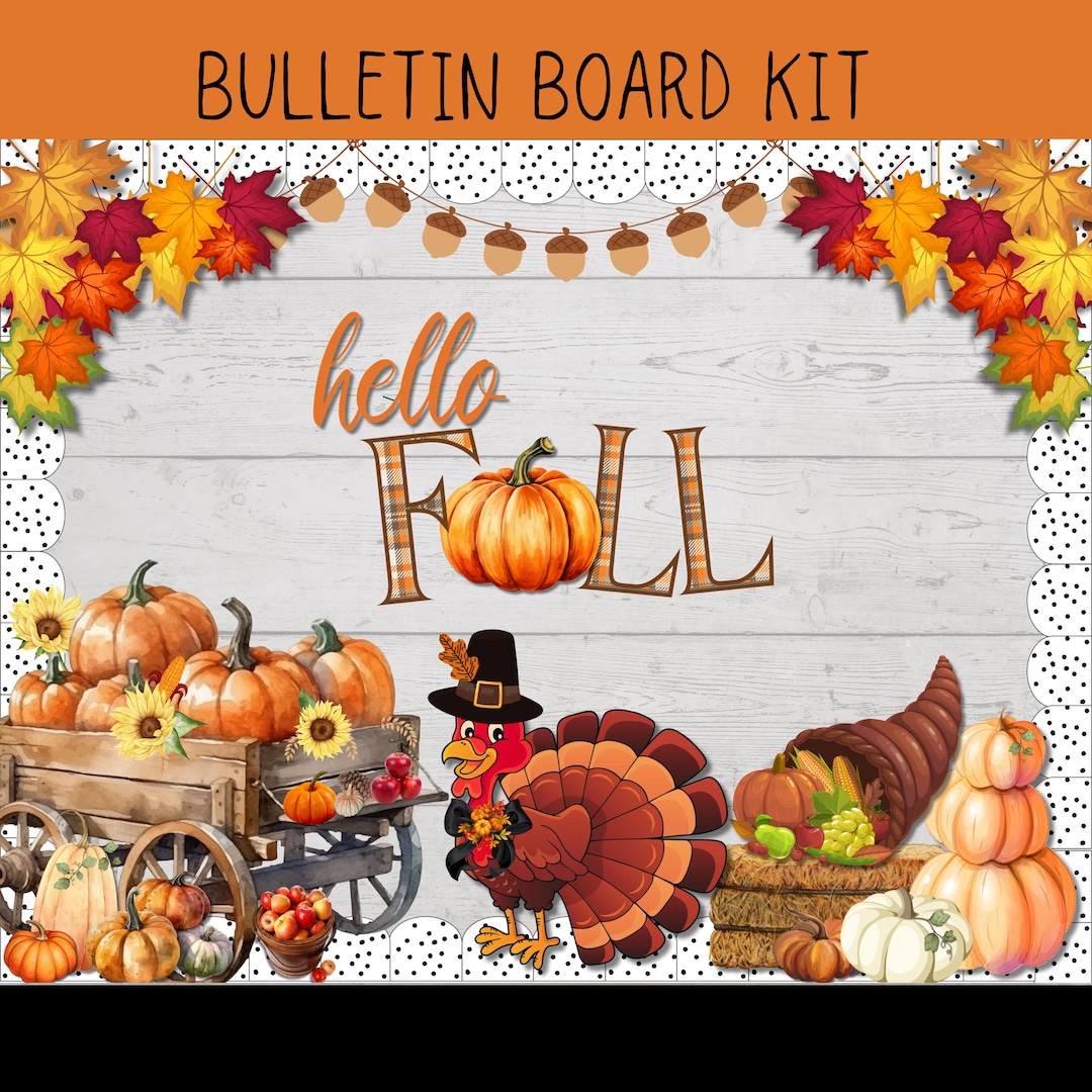 Fall Pumpkin Bulletin Board Kit: Classroom Decor & Student Activity ...