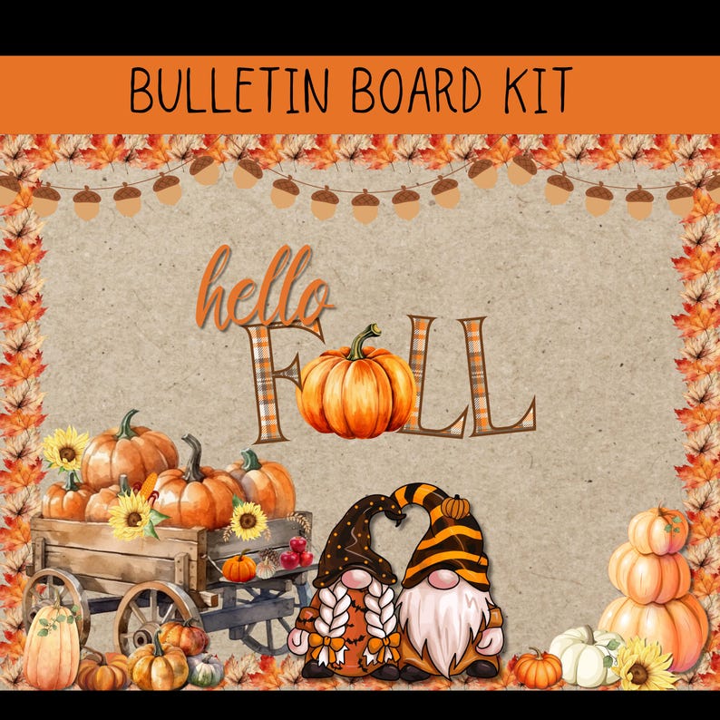 Fall Pumpkin Bulletin Board Kit: Classroom Decor & Student Activity ...